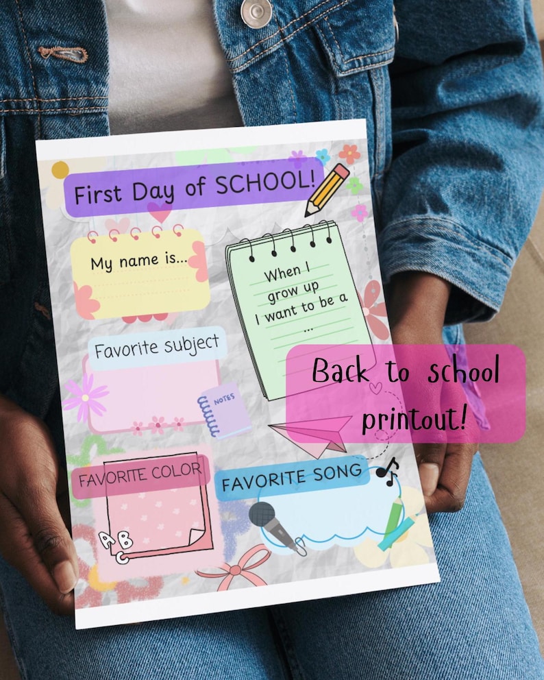First Day of School Poster - Etsy