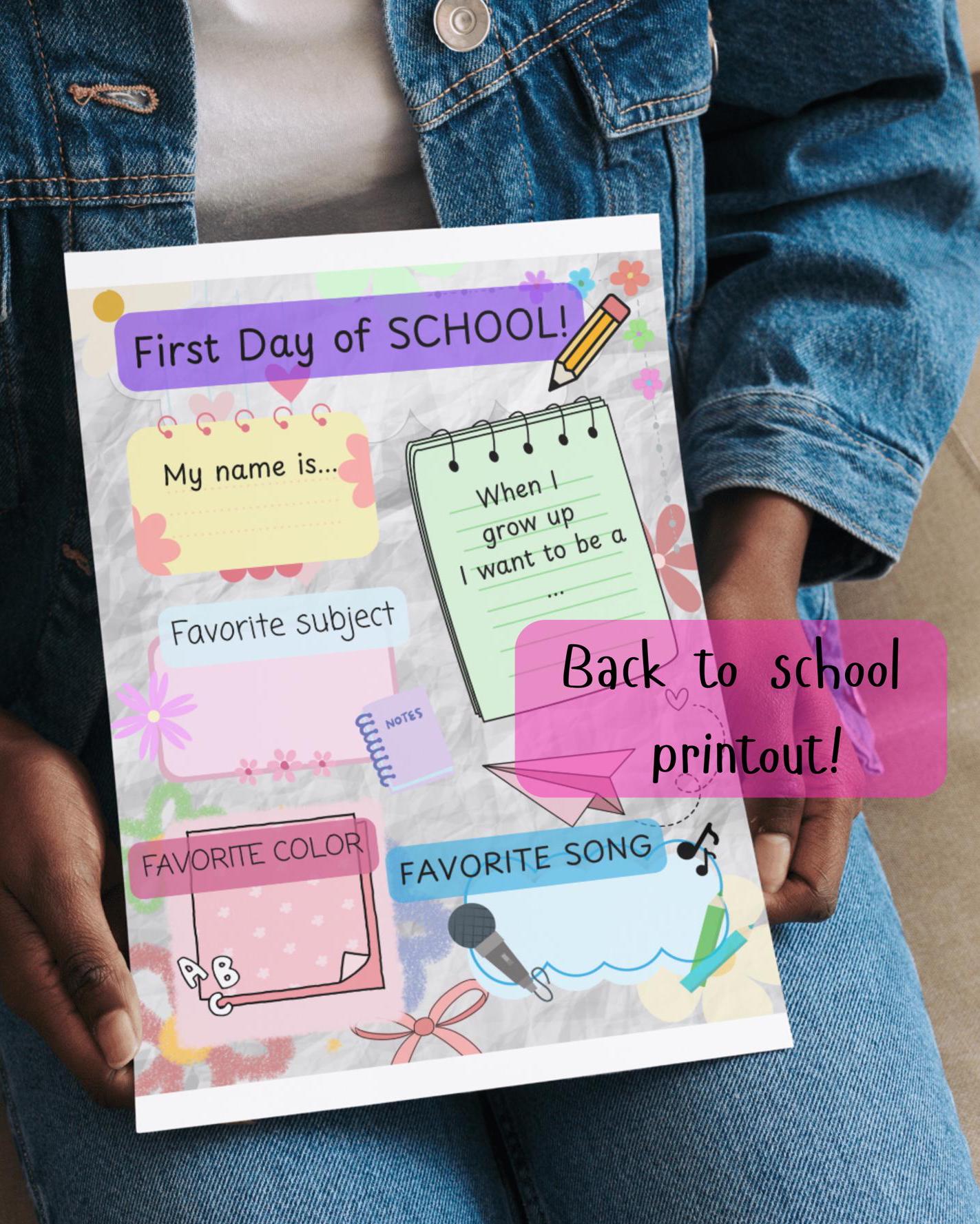 First Day of School Poster - Etsy