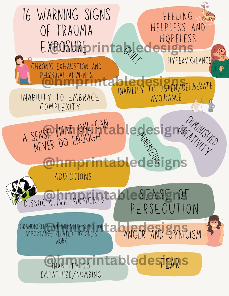 16 Warning Signs of Trauma Exposure - Etsy