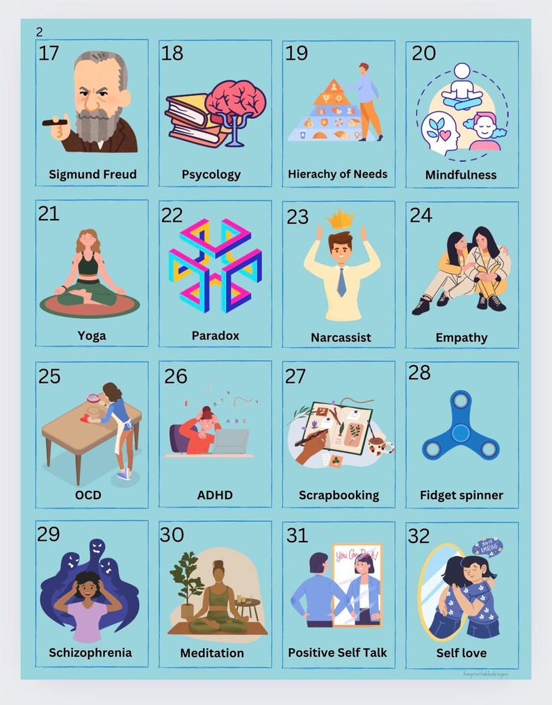 Mental Health Loteria - Etsy