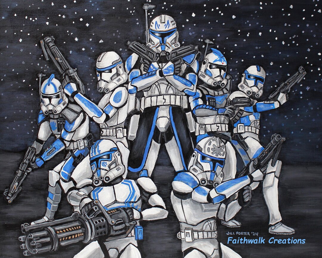 Star Wars the Clones Wars 501st Trooper Fan Art 5x7 Giclee Print - Etsy