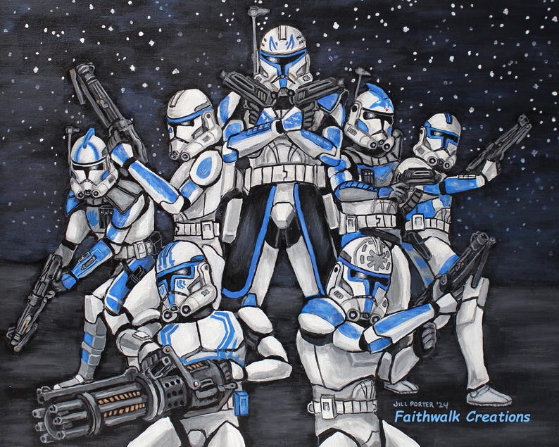 Star Wars the Clones Wars 501st Trooper Fan Art 8x10 Giclee Print - Etsy