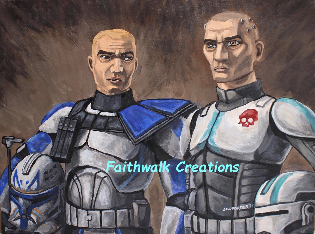 9x12 Star Wars Captain Rex, ARC Trooper Echo Fan Art Giclee Print - Etsy