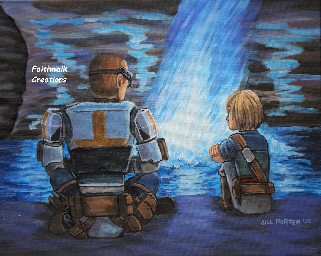 Star Wars Bad Batch 5x7 Fan Art Tech and Omega Cavern Giclee Print - Etsy