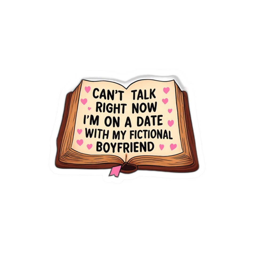 Funny Book Reader Sticker - Kiss-cut Stickers, Humorous Laptop Decal ...