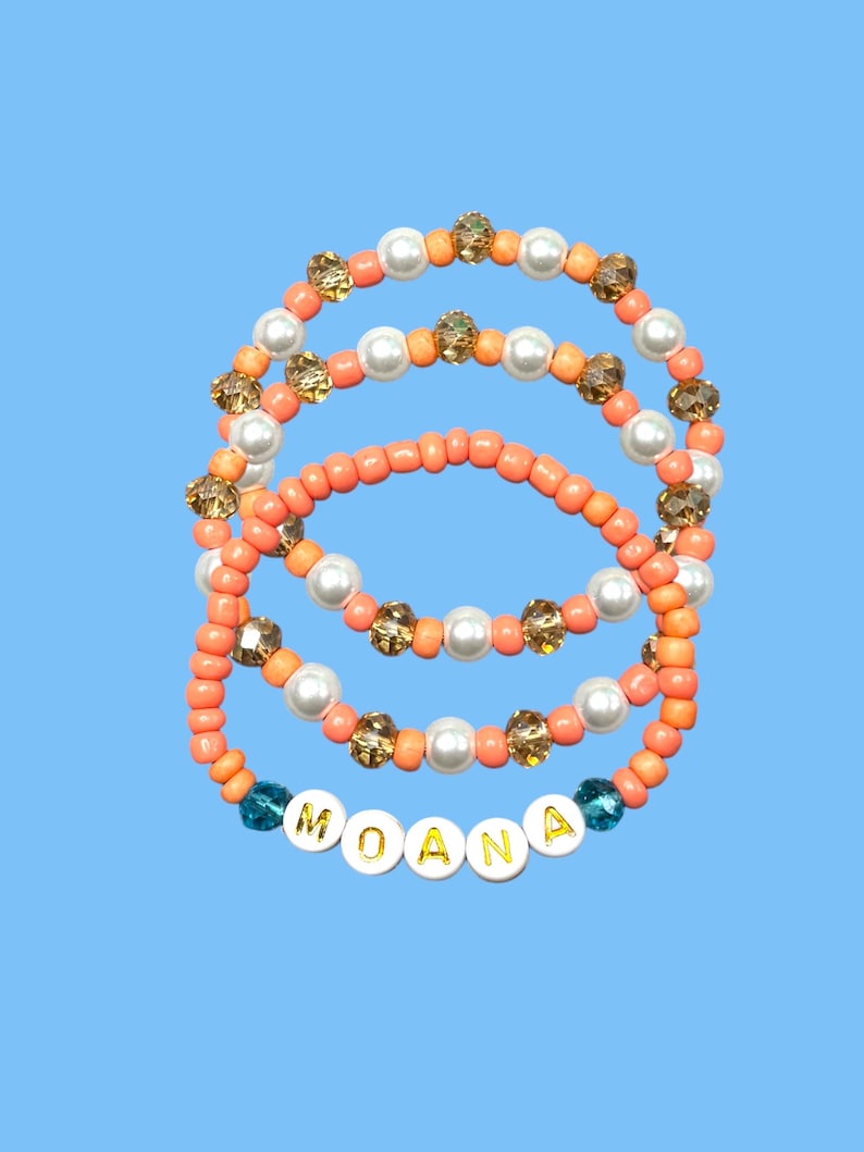 Beautiful Sparkling Moana Inspired Stackable Bracelet Set! - Etsy