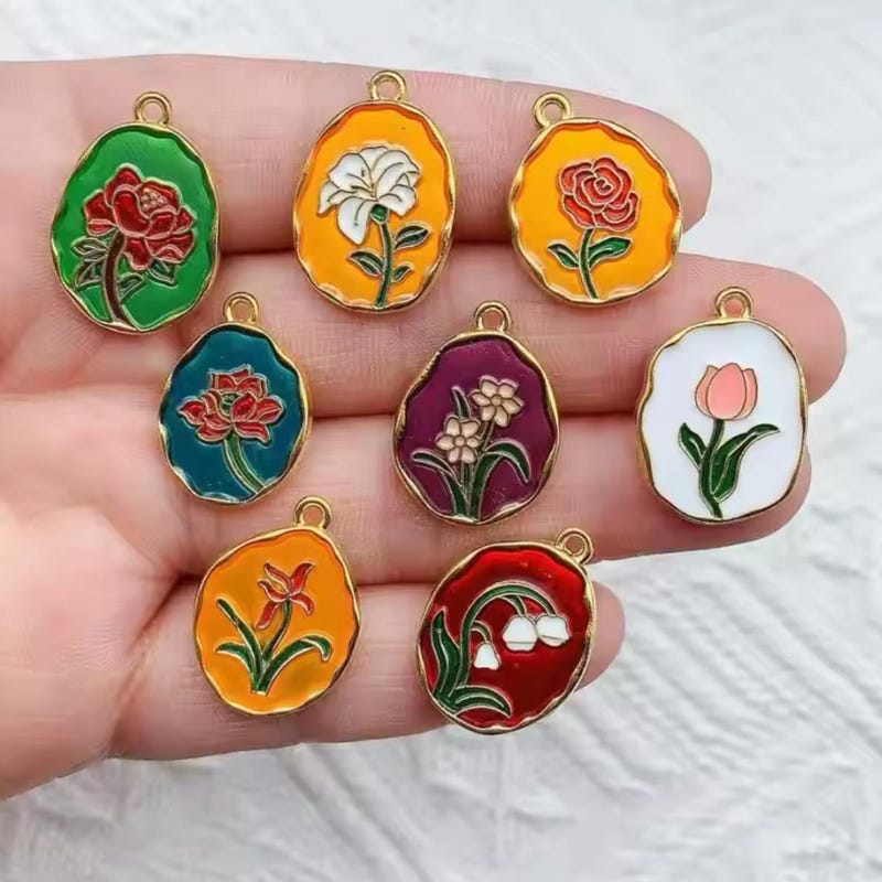 Flower Charms - Etsy