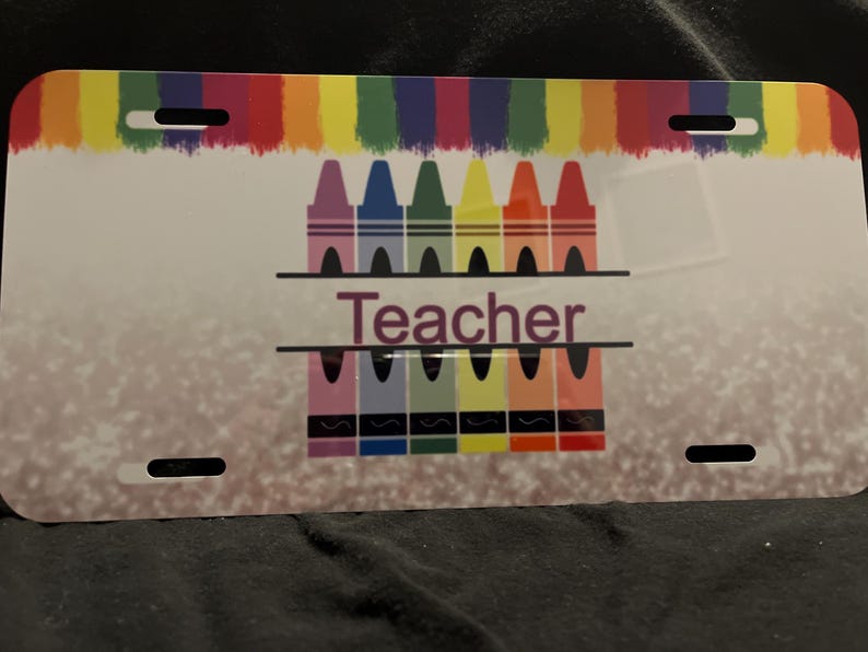 Personalized Teacher Vanity License Plate - Etsy
