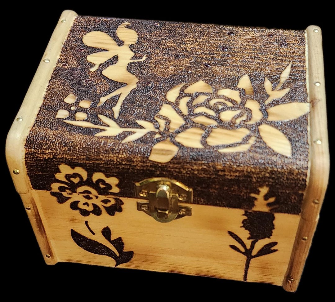 Handmade Fairy Wooden Trinket Box With Clasp - Etsy