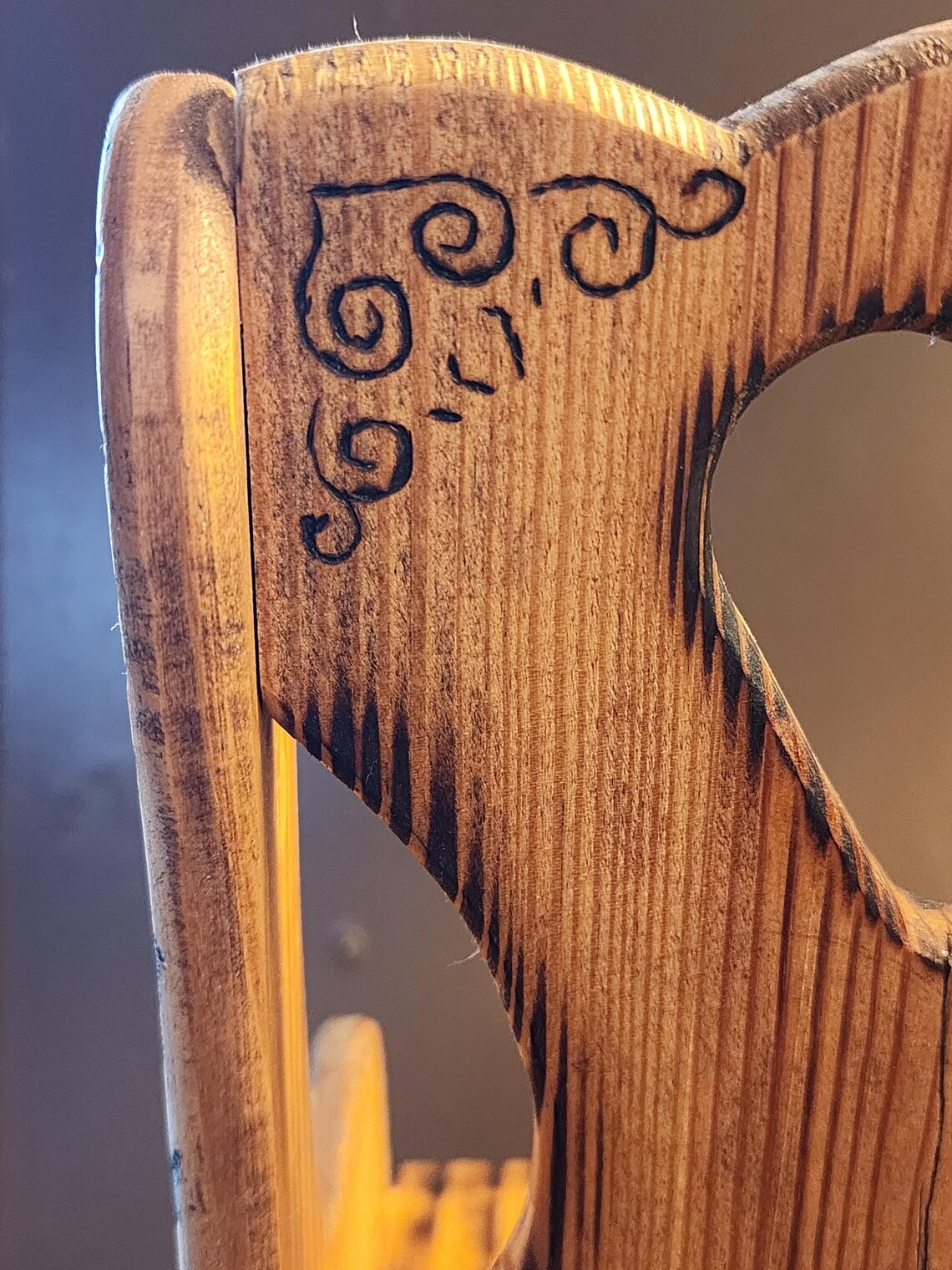 Woodburned Doll Sized Rocking Chair Handmade - Etsy