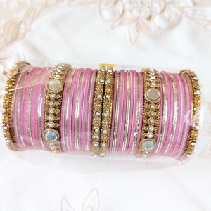 Mirror Velvet Bangles: Stone Studded Sheesha Chudiya Bangle Set, Indian ...