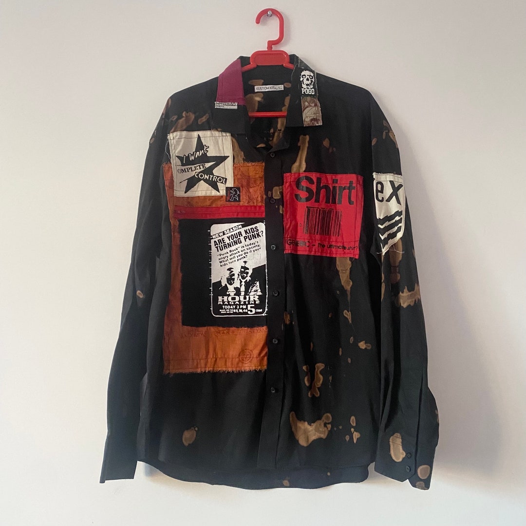 Levellers Custom XL/2XL Unisex Punk Anarchy Stage Shirt. 18 Collar ...