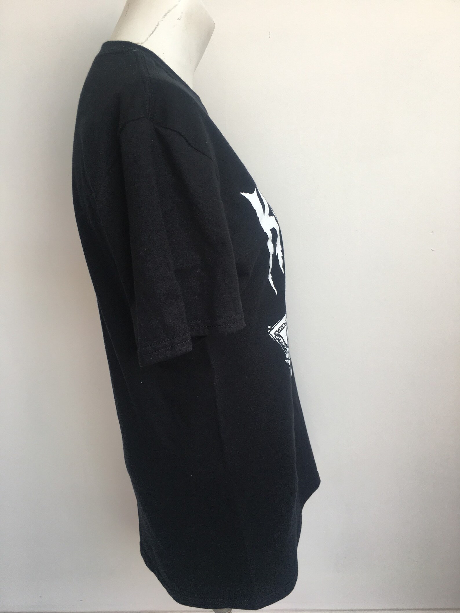 Hand Printed Gothic Knitting T-Shirt in black & white | Etsy