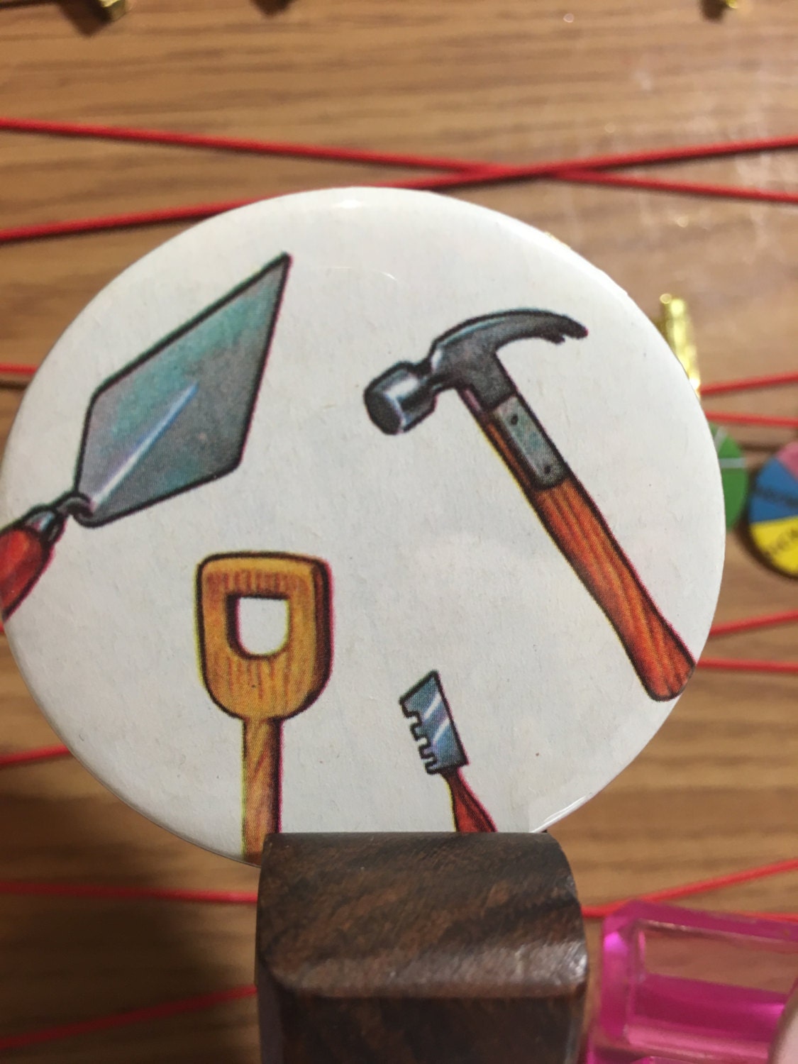 Hipster Handyman vintage pin badge set featuring | Etsy