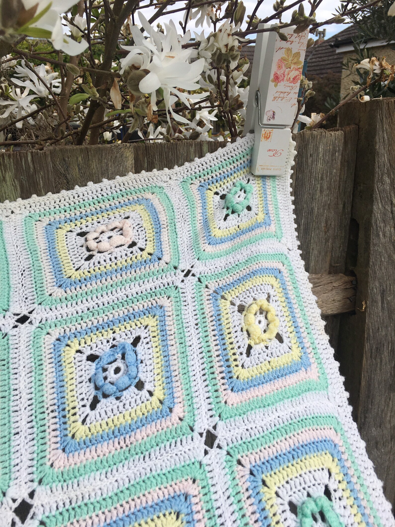 Vintage 1980's Sofa Throw Crochet Blanket Patchwork Hand - Etsy