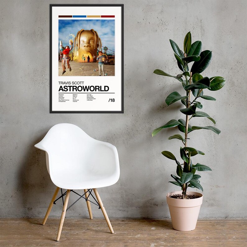 Travis Scott - ASTROWORLD - Cactus Jack Decor - Minimalist Music Poster ...