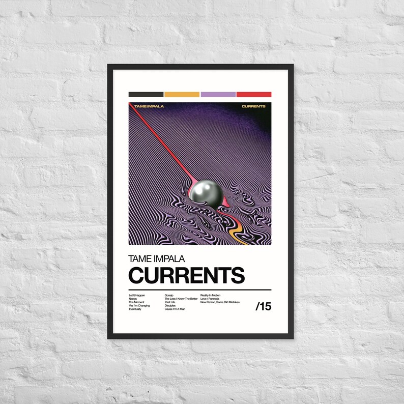 Tame Impala Currents Album Poster, Tame Impala Wall Art Print ...