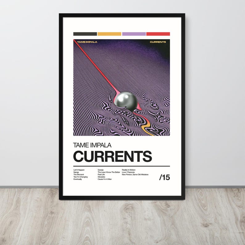 Tame Impala Currents Album Poster, Tame Impala Wall Art Print ...