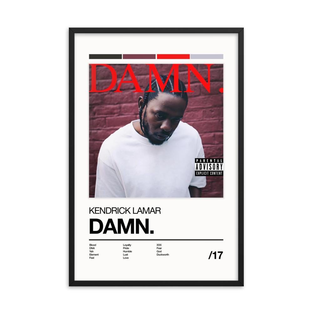 Kendrick Lamar DAMN Album Cover Poster, Kendrick Lamar Decor, Kendrick ...