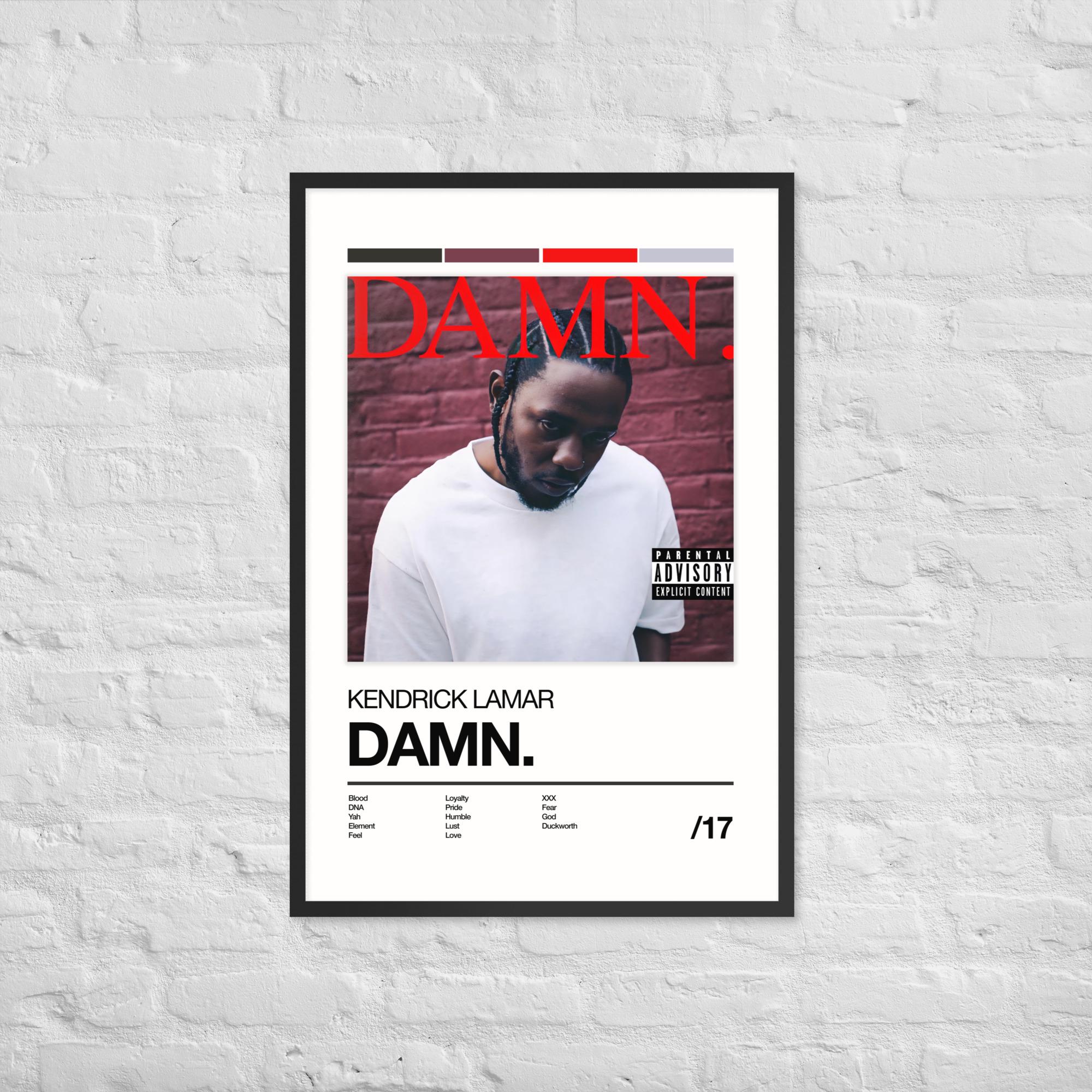 Kendrick Lamar DAMN Album Cover Poster, Kendrick Lamar Decor, Kendrick ...