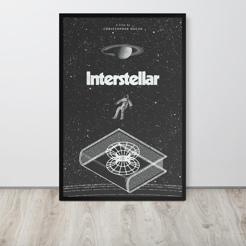 Interstellar Movie Poster - Sci-fi Film Art - Space Adventure Wall ...