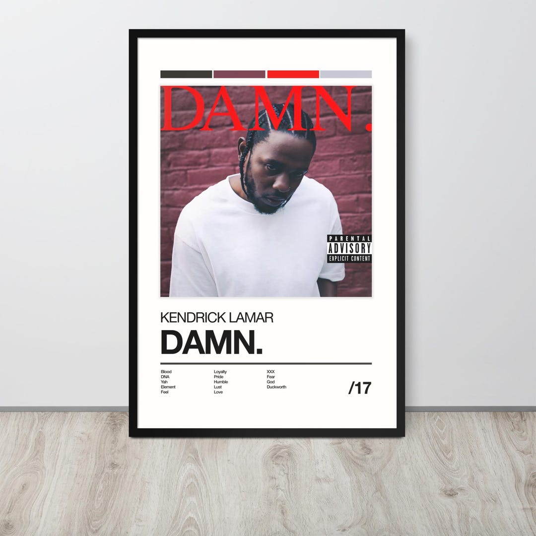 Kendrick Lamar DAMN Album Cover Poster, Kendrick Lamar Decor, Kendrick ...