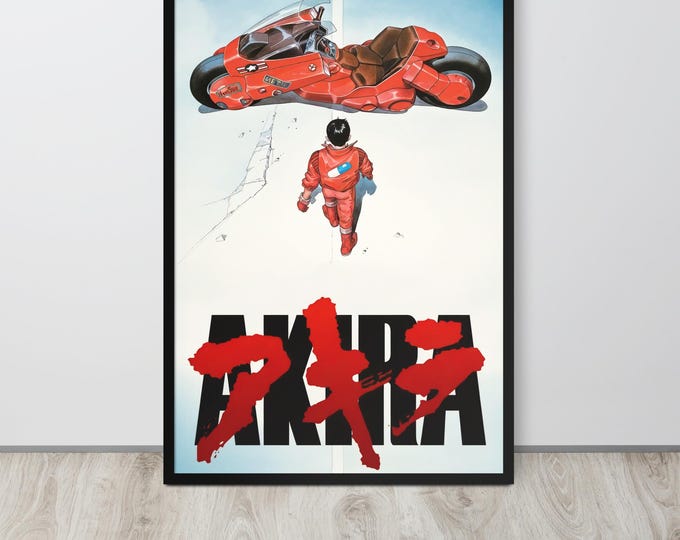 Akira (1988) Movie Poster - Japanese Anime Film - Retro Sci-fi Poster ...