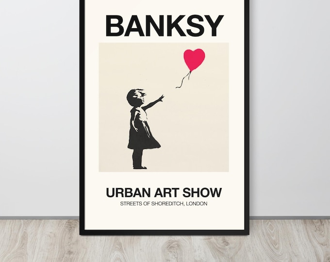 Girl With Balloon Banksy Graffiti Poster, Printable Wall Art, Street ...