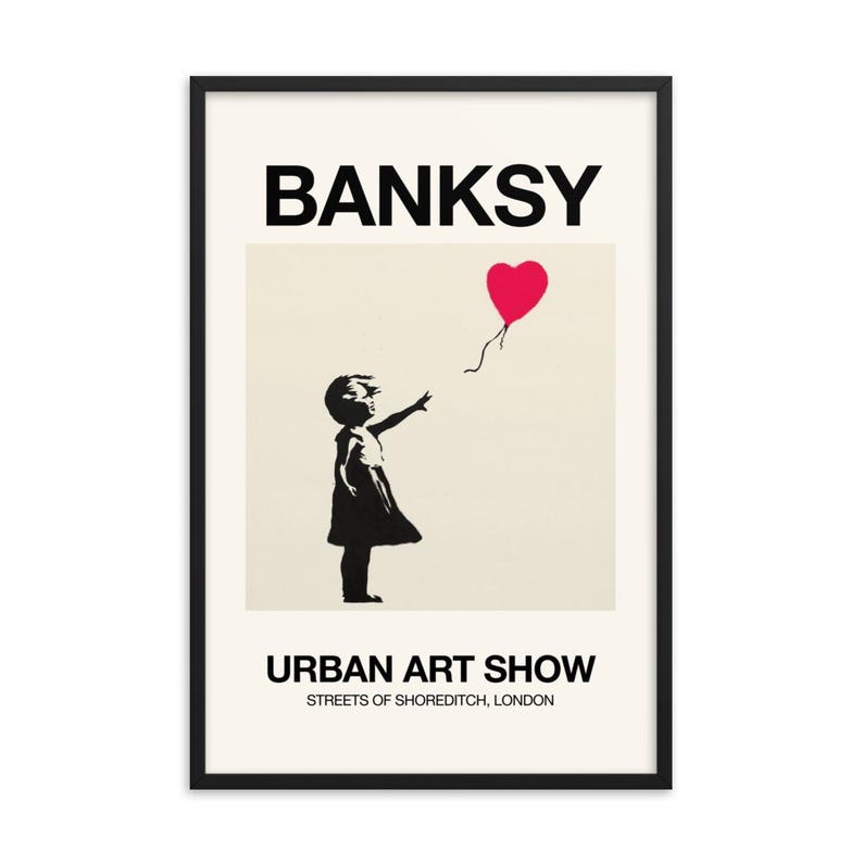 Girl With Balloon Banksy Graffiti Poster, Printable Wall Art, Street ...