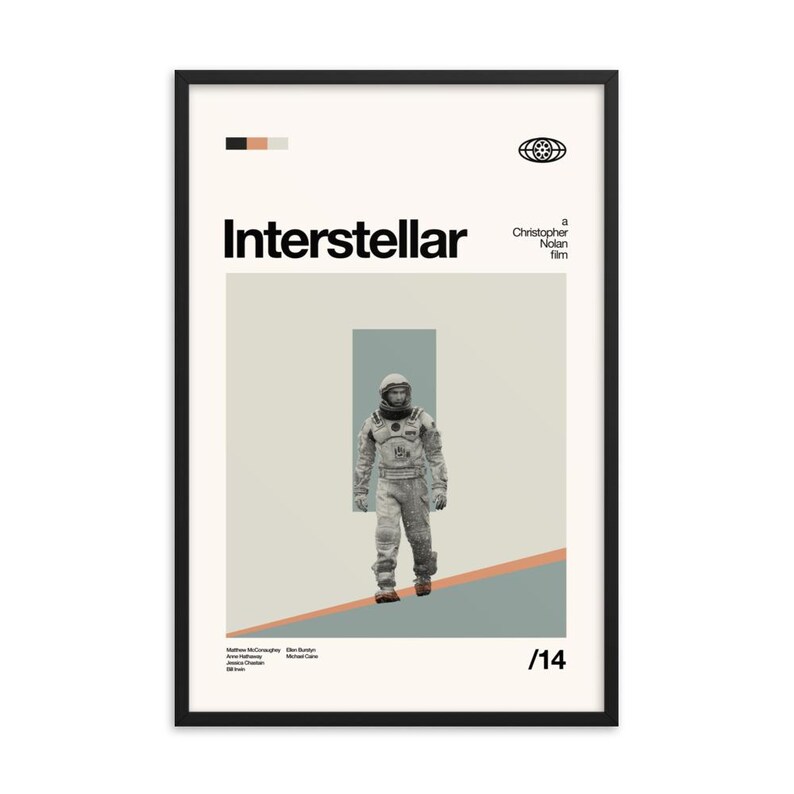 Interstellar Minimal Movie Poster, Matthew Mcconaughey, Anne Hathaway ...