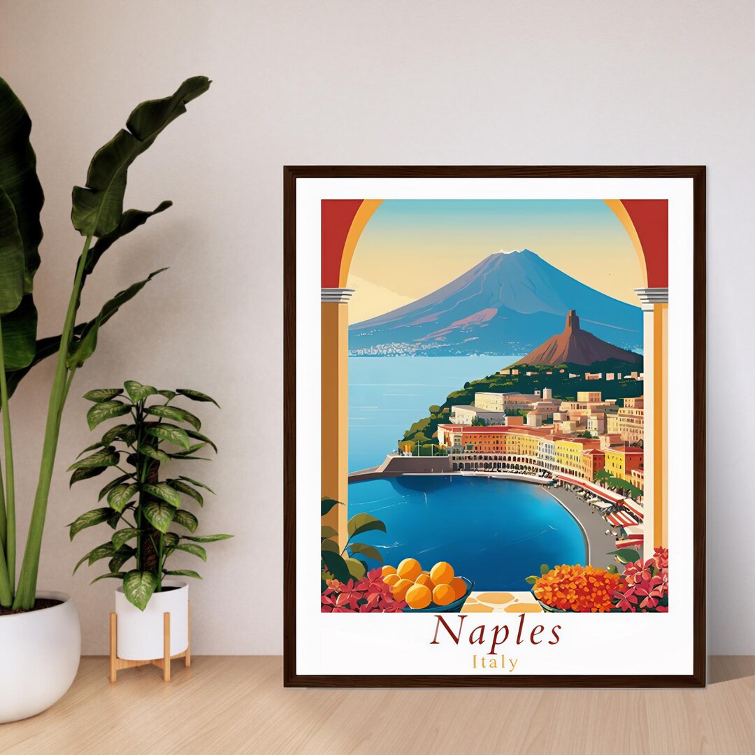 Naples Travel Print, Wall Art Naples, Italy Wall Hanging, Naples Wall ...
