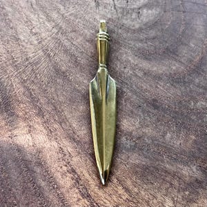 Viking Odin's Spear Gungnir Pendant brass With Deerskin Cord/ Nordic ...