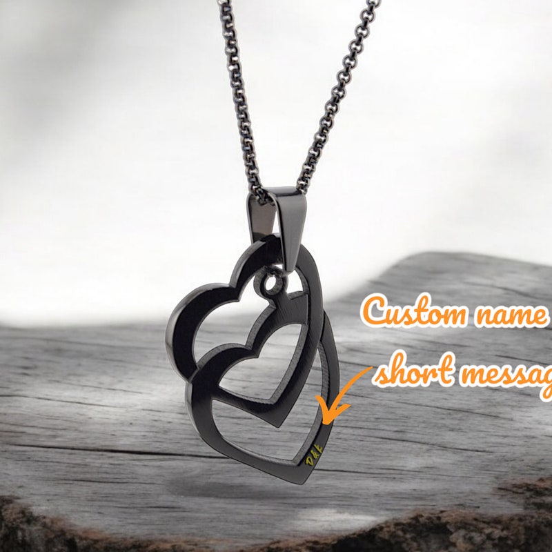 Hollow Double Heart Charm - Etsy