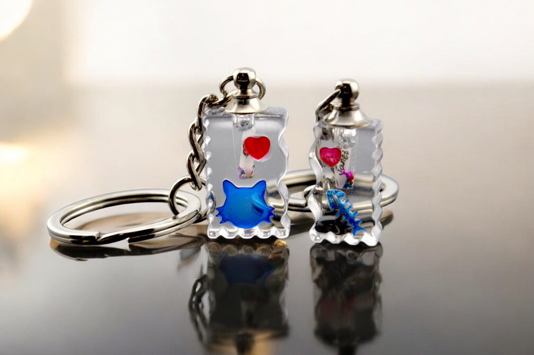 Custom Name on Rice Keychain Set or Phone Strap Set | Personalized Name ...