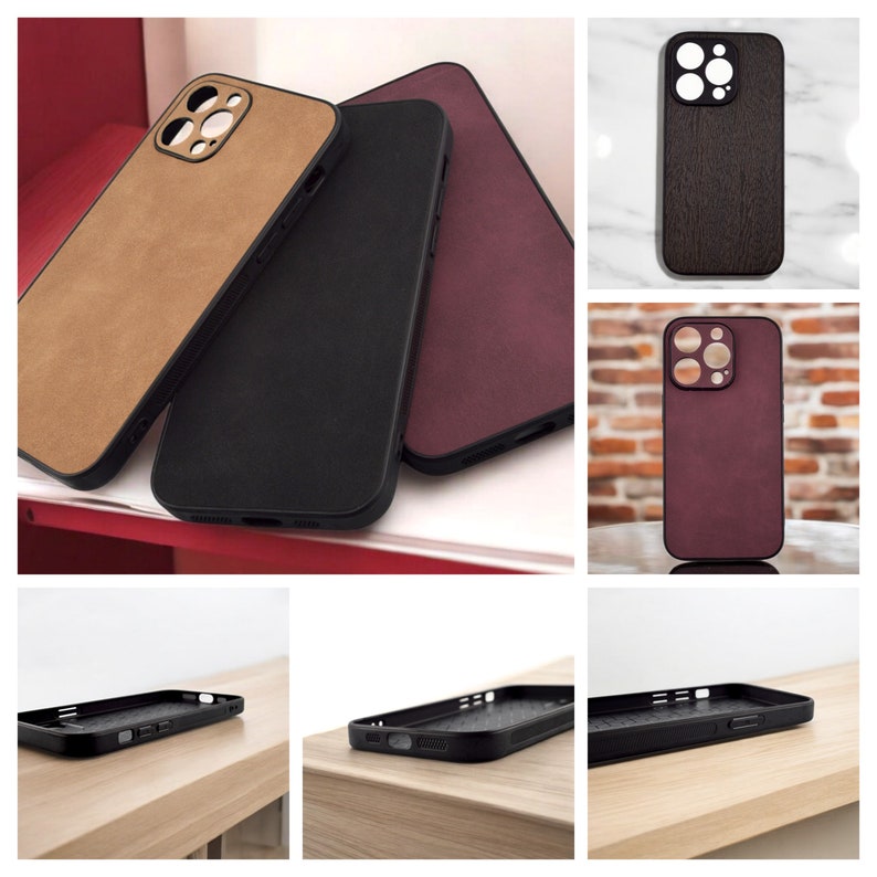 Personalized PU Faux Leather Phone Case - Custom Artwork & Font Choices ...