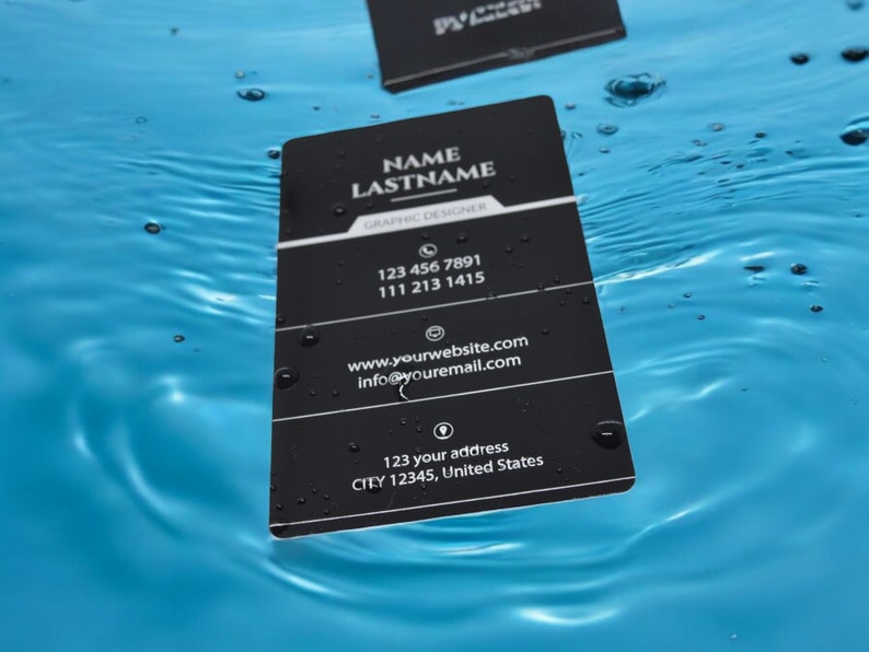 Personalized Black Metal Business Cards, Laser Engraved Anodized ...