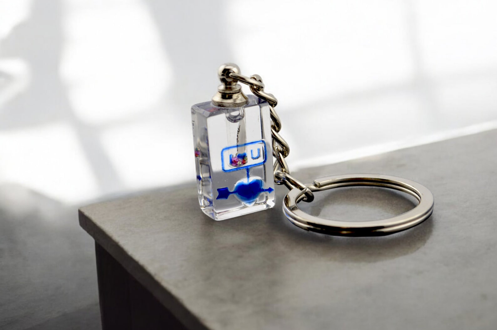 Custom Name on Rice Glass Vial Keychain or Phone Strap | Personalized ...