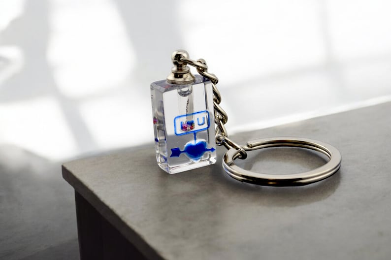 Custom Name on Rice Glass Vial Keychain or Phone Strap | Personalized ...
