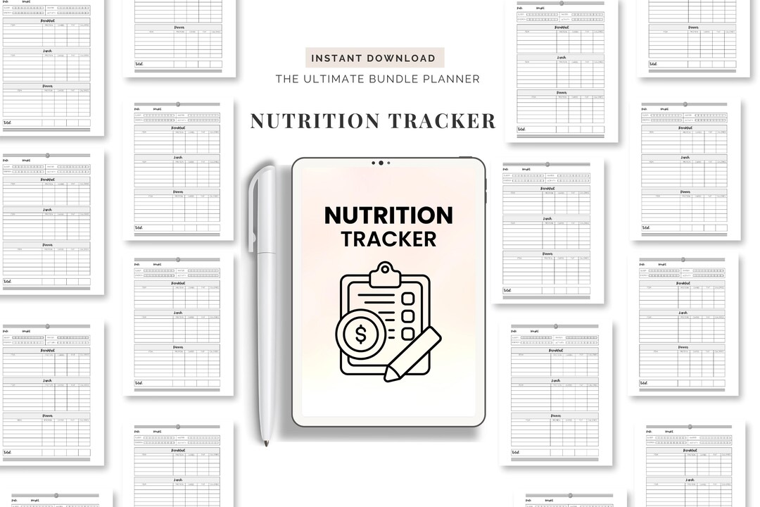 Nutrition Tracker, Nutrition Tracker Log Journal, Weight Loss Tracker ...
