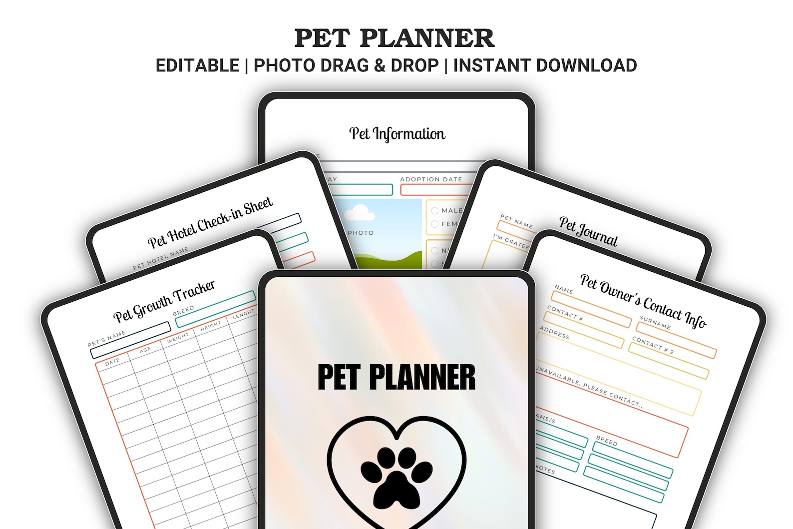 Pet Planner, Pet Planner Organizer, Dog Cat Journal, Daily Tracker, Pet ...