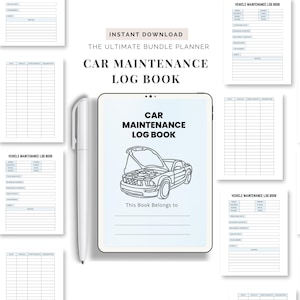 Car Maintenance Logbook, Vehicle Service Record Book, Auto Log Book ...