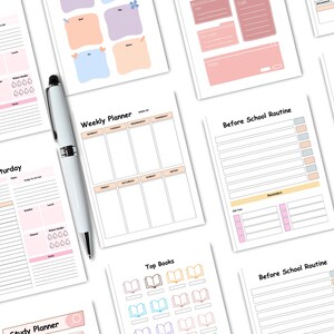 Kids Study Schedule Planner, Academic Planner, Student Planner, Back to ...