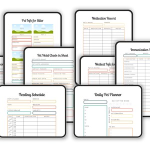 Pet Planner, Pet Planner Organizer, Dog Cat Journal, Daily Tracker, Pet ...