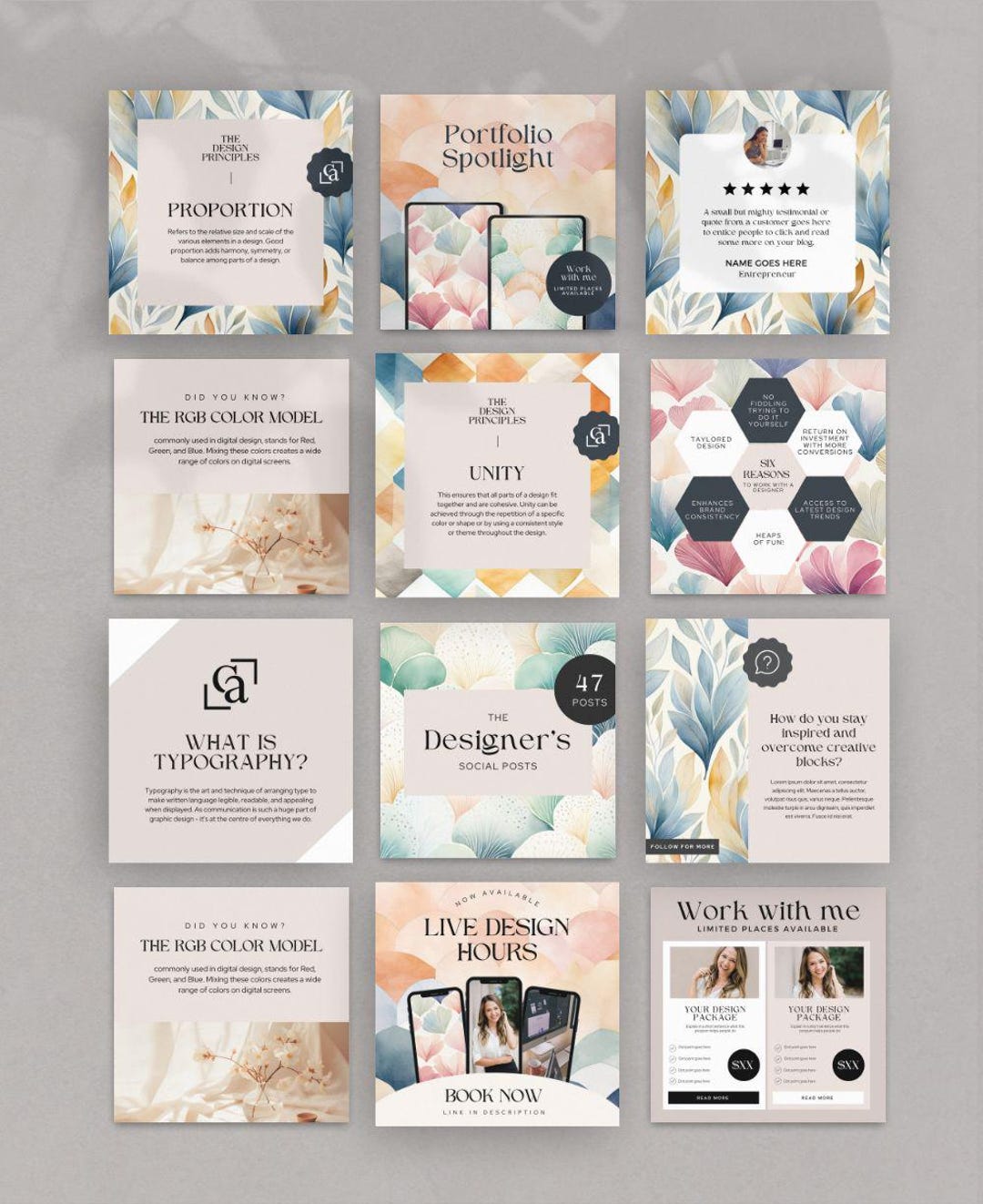 The Designers Post Templates Bundle, Editable Canva Creatives, Social ...