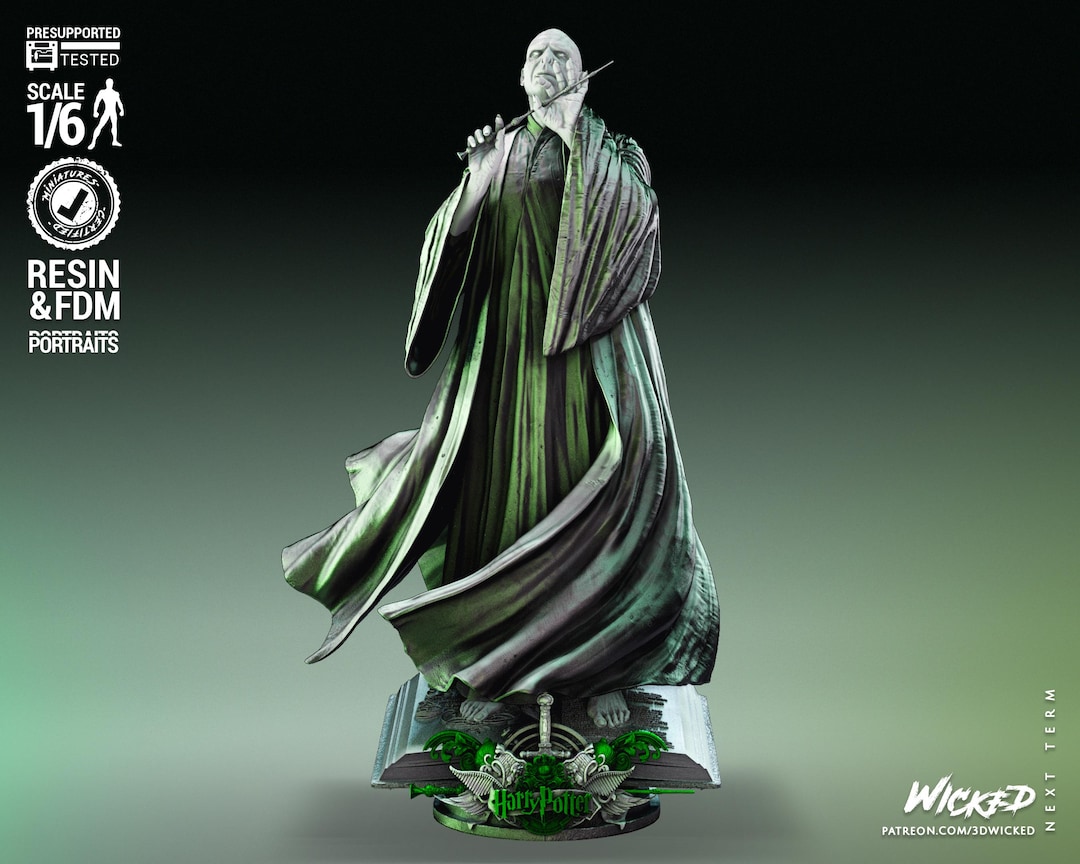Voldemort Harry Potter Statue Wicked3d Resin 3dprint Figure, Miniature ...