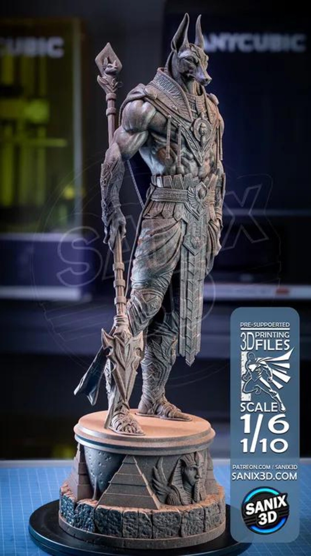 Anubis Statue Sanix3d Resin 3dprint Figure, Miniature Unpainted - Etsy