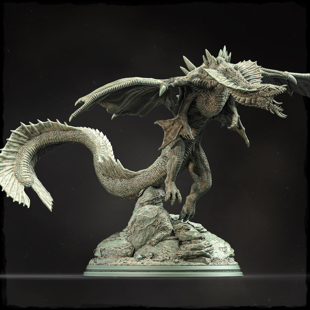 Carribean Leviathan Dragon Evox Arts Statue Resin 3dprint Figure ...