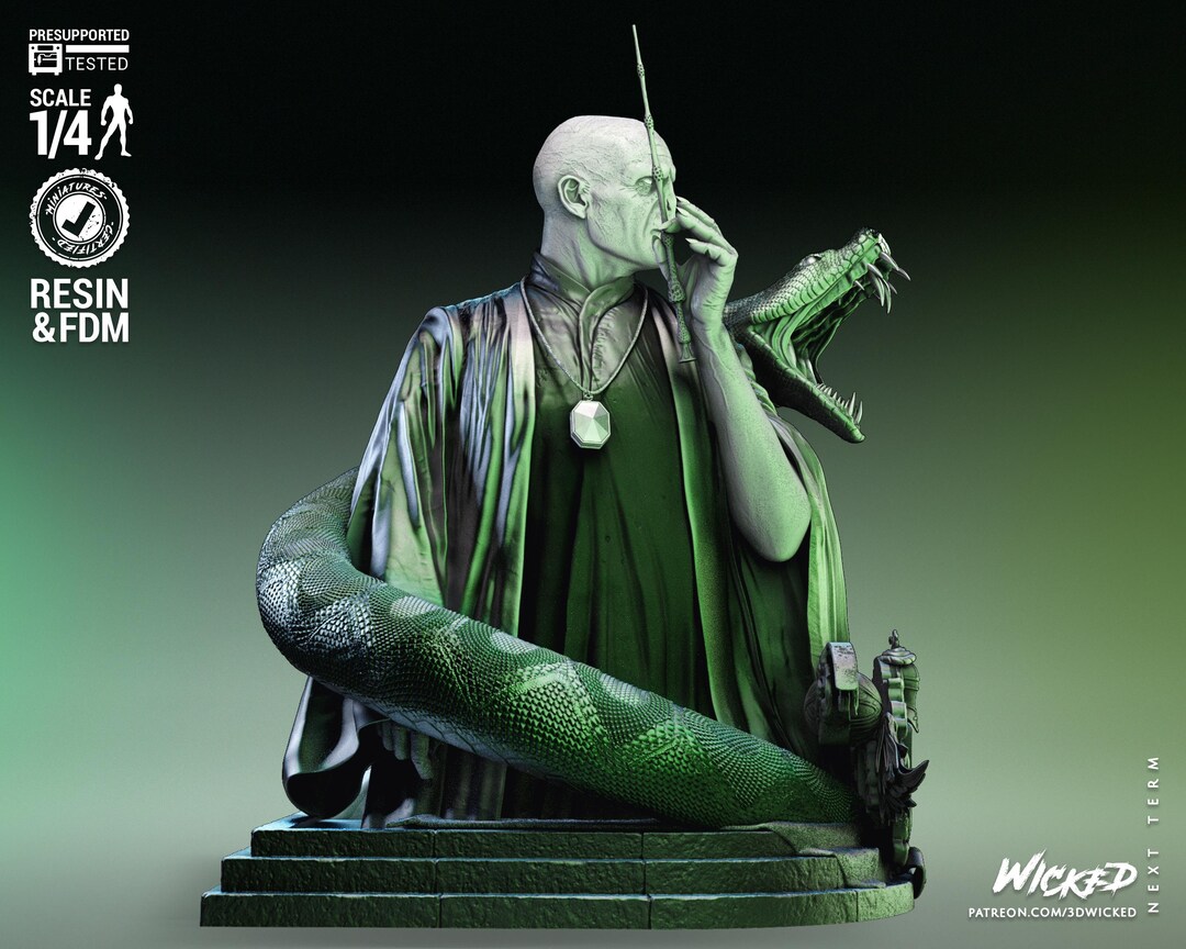 Voldemort Harry Potter Movie Bust Wicked3d Resin 3dprint Marvel Figure ...
