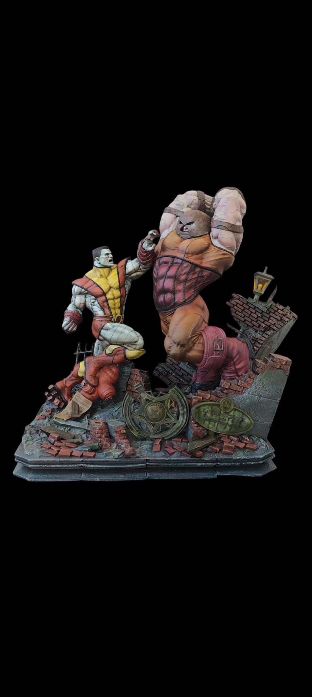 Juggernaut Vs Colossus Diorama Painted Scale 1/12, Wicked3d Resin ...