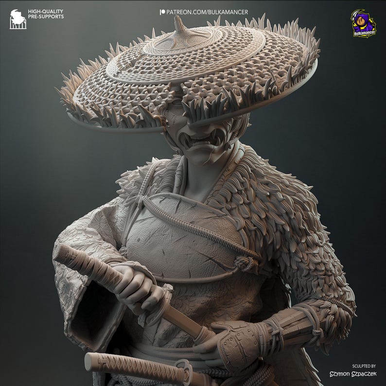 Atsu Ghost of Yotei Fan Art Statue Bulkmancer Resin 3dprint Figure ...